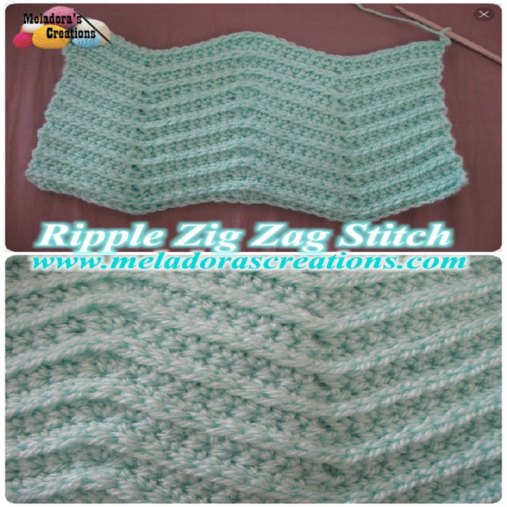 Ripple Zig Zag Stitch ~ Crochet Tutorial