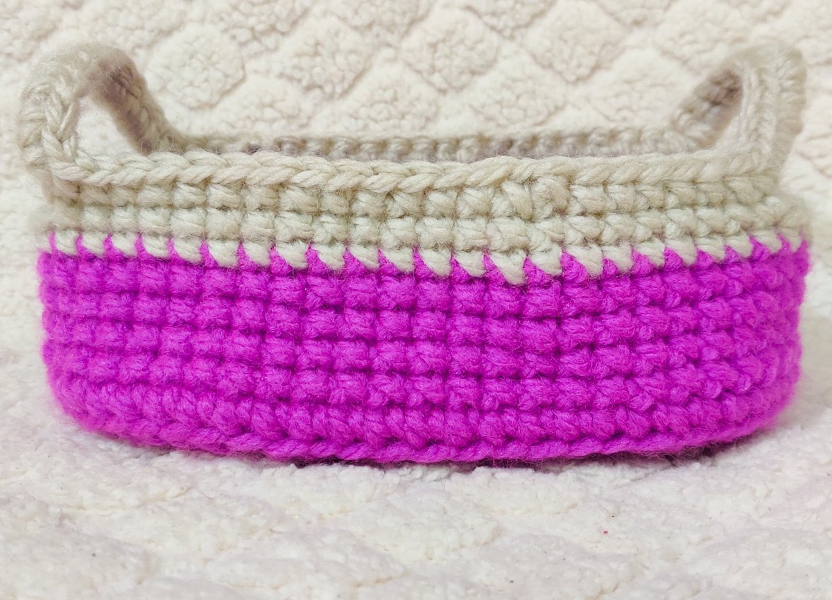 Make Your Own Crochet Oval Basket With Handles - Crochet Pattern Bonanza