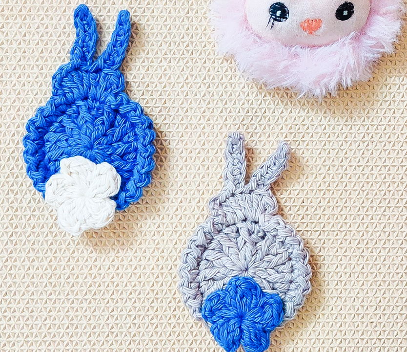 Quick and Easy Crochet Easter Bunny Applique - Crochet Pattern Bonanza