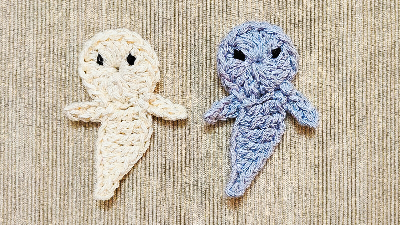 How To Make a Cute Crochet Ghost Applique - Crochet Pattern Bonanza