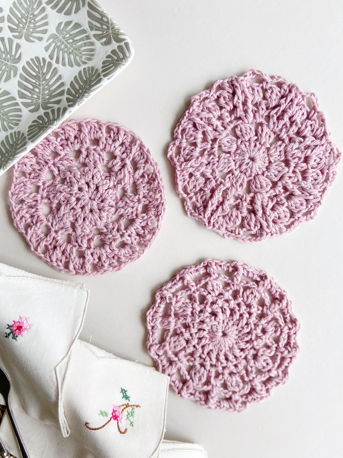 Lovely Lace Coaster Set - Crochet Pattern Bonanza
