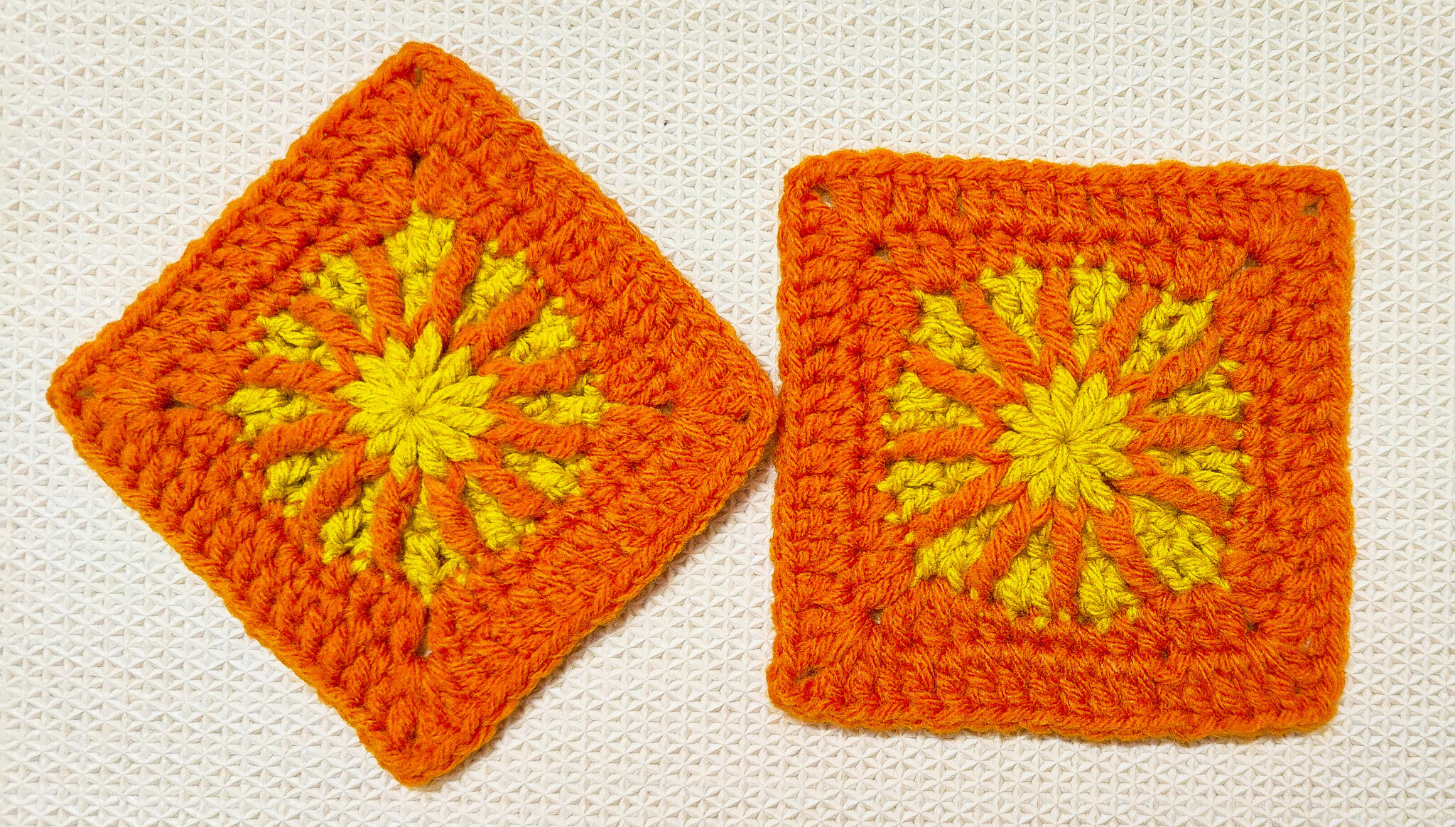 How To Make A Easy Sunshine Crochet Square Block - Crochet Pattern Bonanza